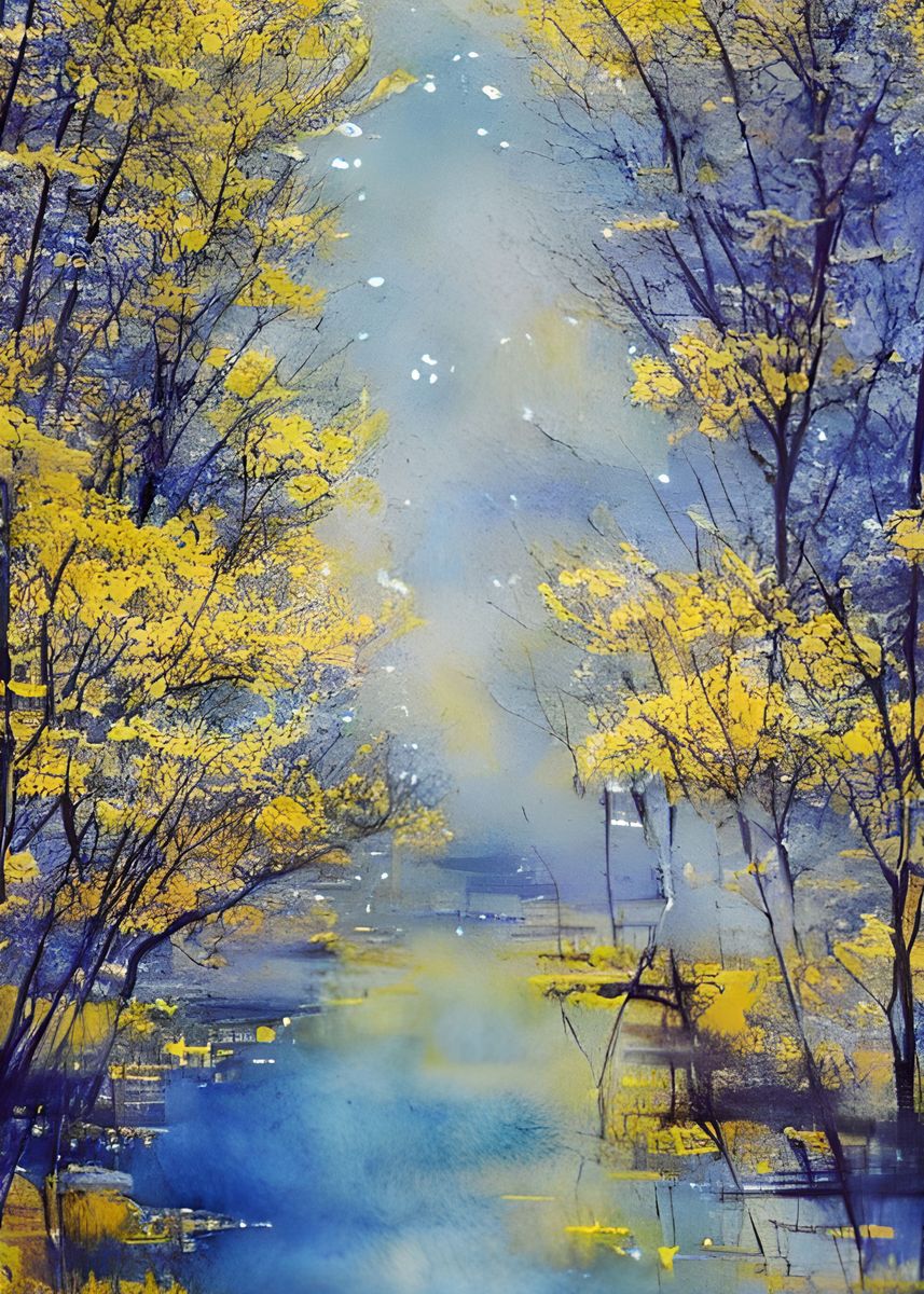 'Beautiful River Views' Poster by Abu Abu | Displate