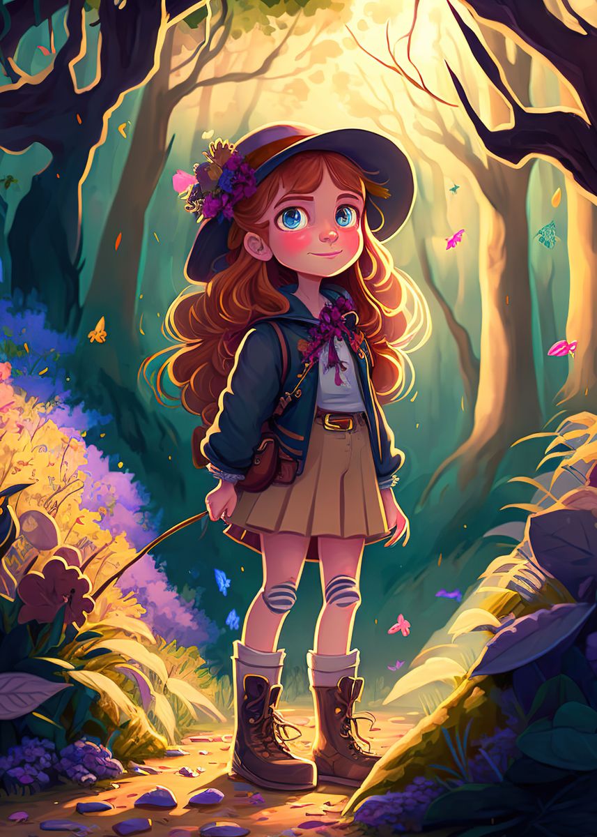 'A Cute Little Girl ' Poster, picture, metal print, paint by deidrera ...