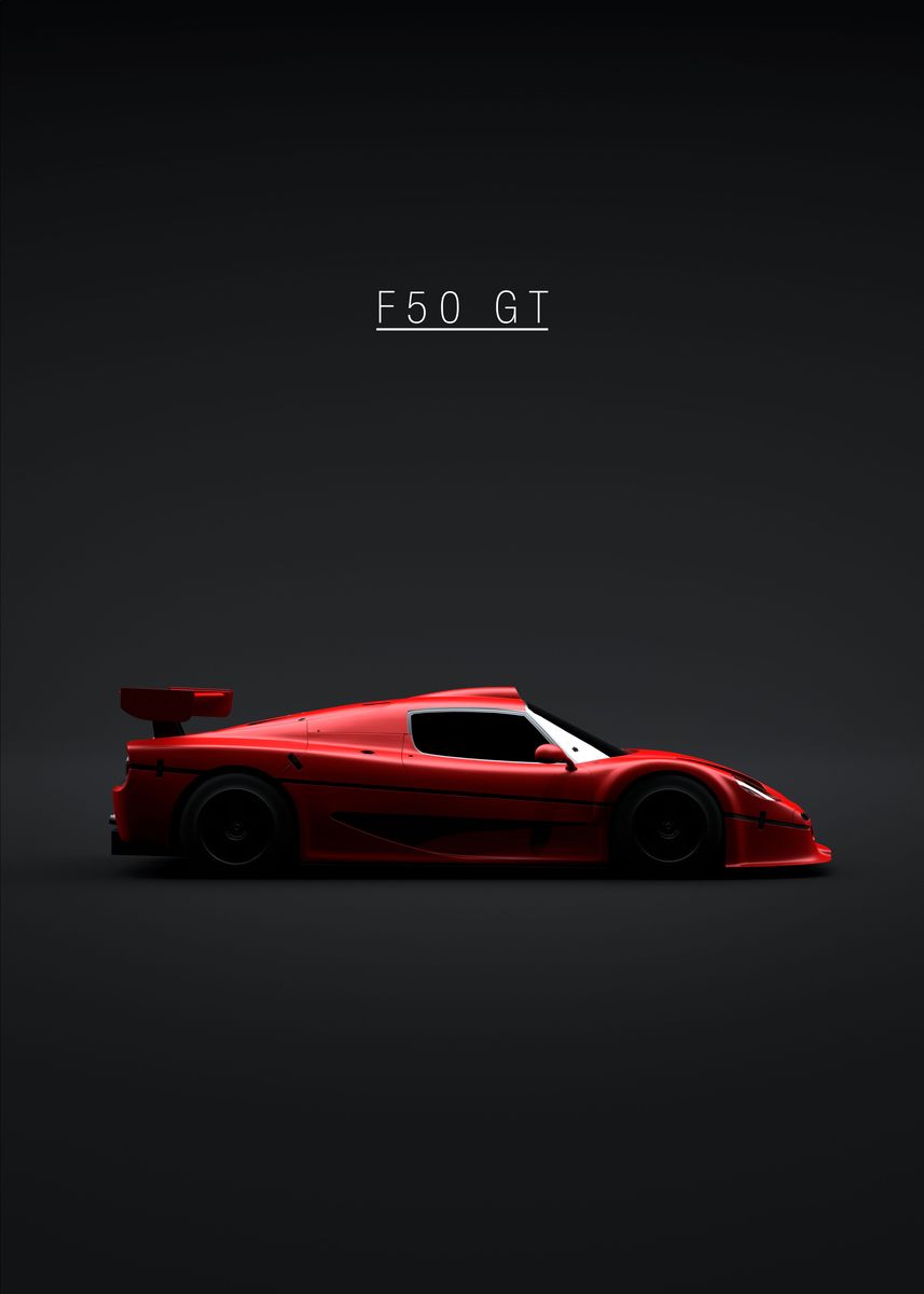 '1996 Ferrari F50 GT' Poster, picture, metal print, paint by 21 MXM ...