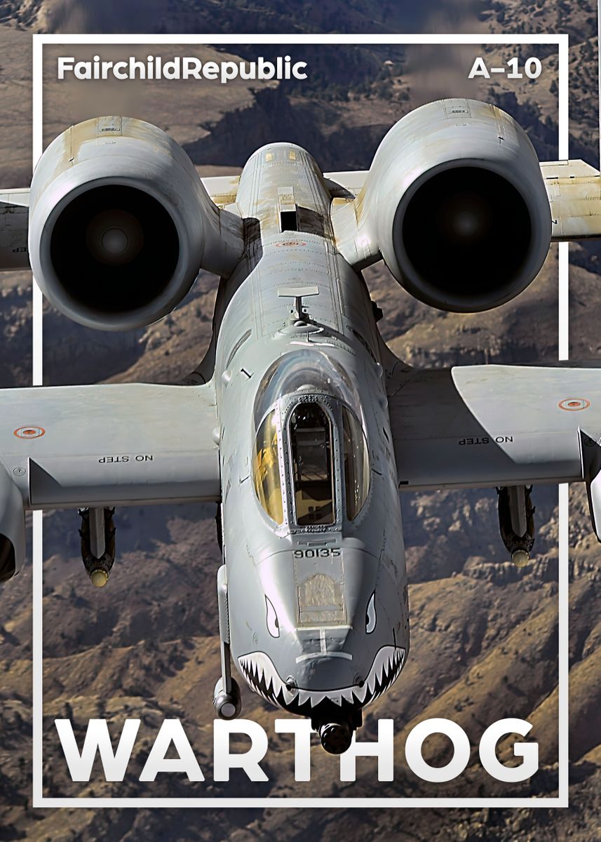 'A10 Warthog' Poster, picture, metal print, paint by AirCraft Lover ...