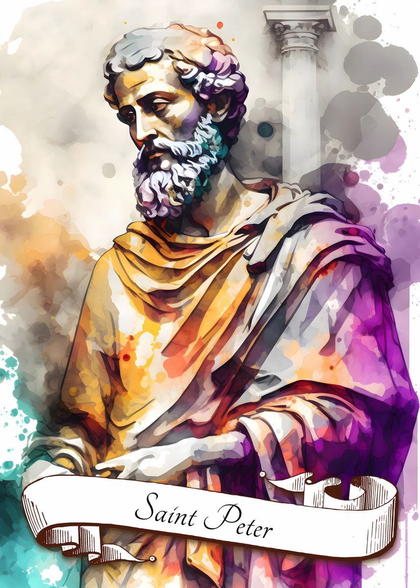 'Saint Peter the Apostle' Poster, picture, metal print, paint by ...