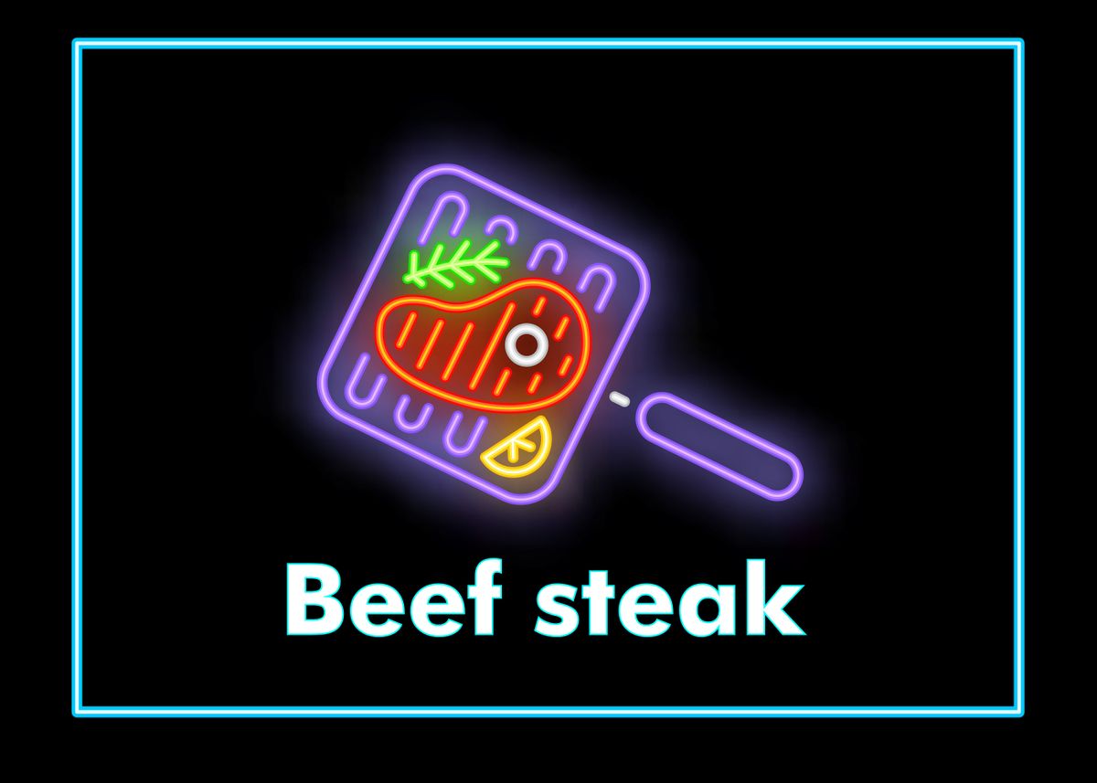'Beef steak' Poster by Namikaze Posters | Displate