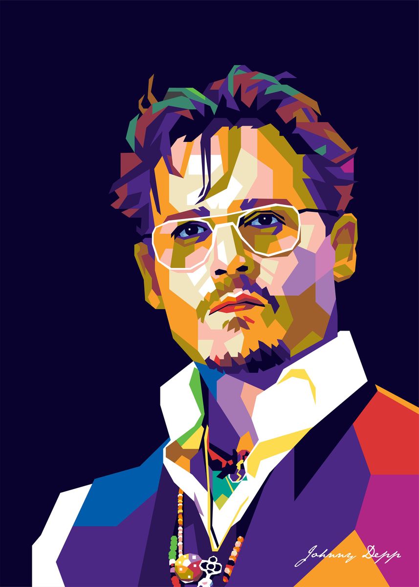 'Johnny Depp' Poster, picture, metal print, paint by Ananda Praj | Displate