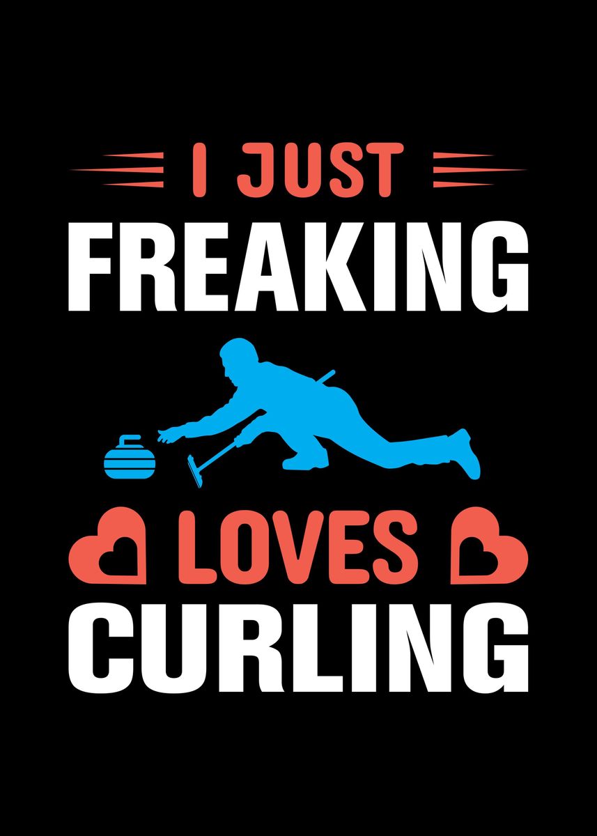 'Curling Curler' Poster by Sebastian Wünsche | Displate