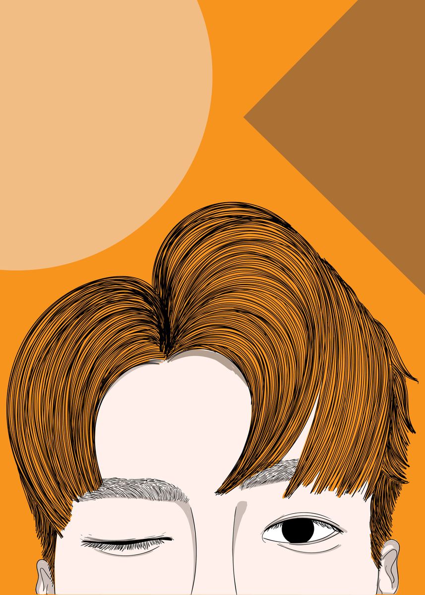 'Two Block Main Hairstyle' Poster by Aswad Art | Displate