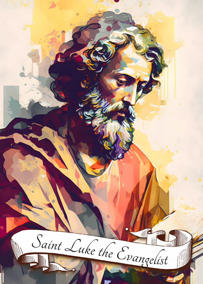 'Saint Luke the Evangelist' Poster, picture, metal print, paint by Jamestar | Displate