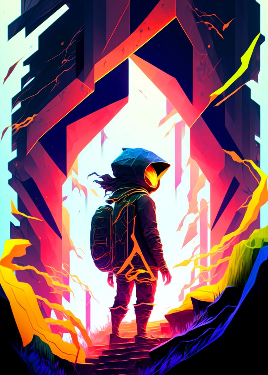 'Abstract Man' Poster, picture, metal print, paint by nha do | Displate