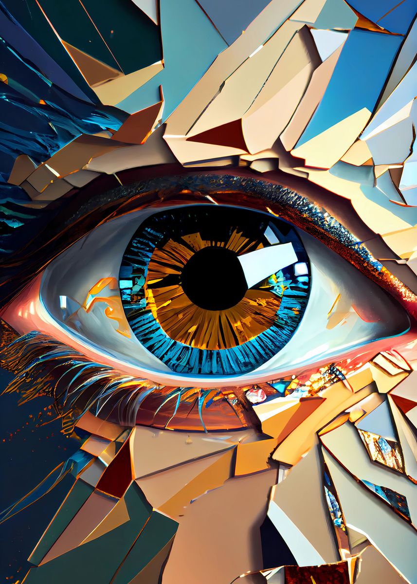 'Abstract Human Eye' Poster, picture, metal print, paint by ...