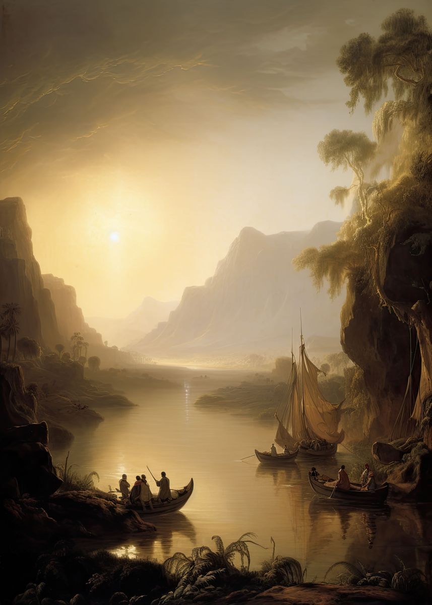 'The Nile' Poster, picture, metal print, paint by Morphic Prints | Displate