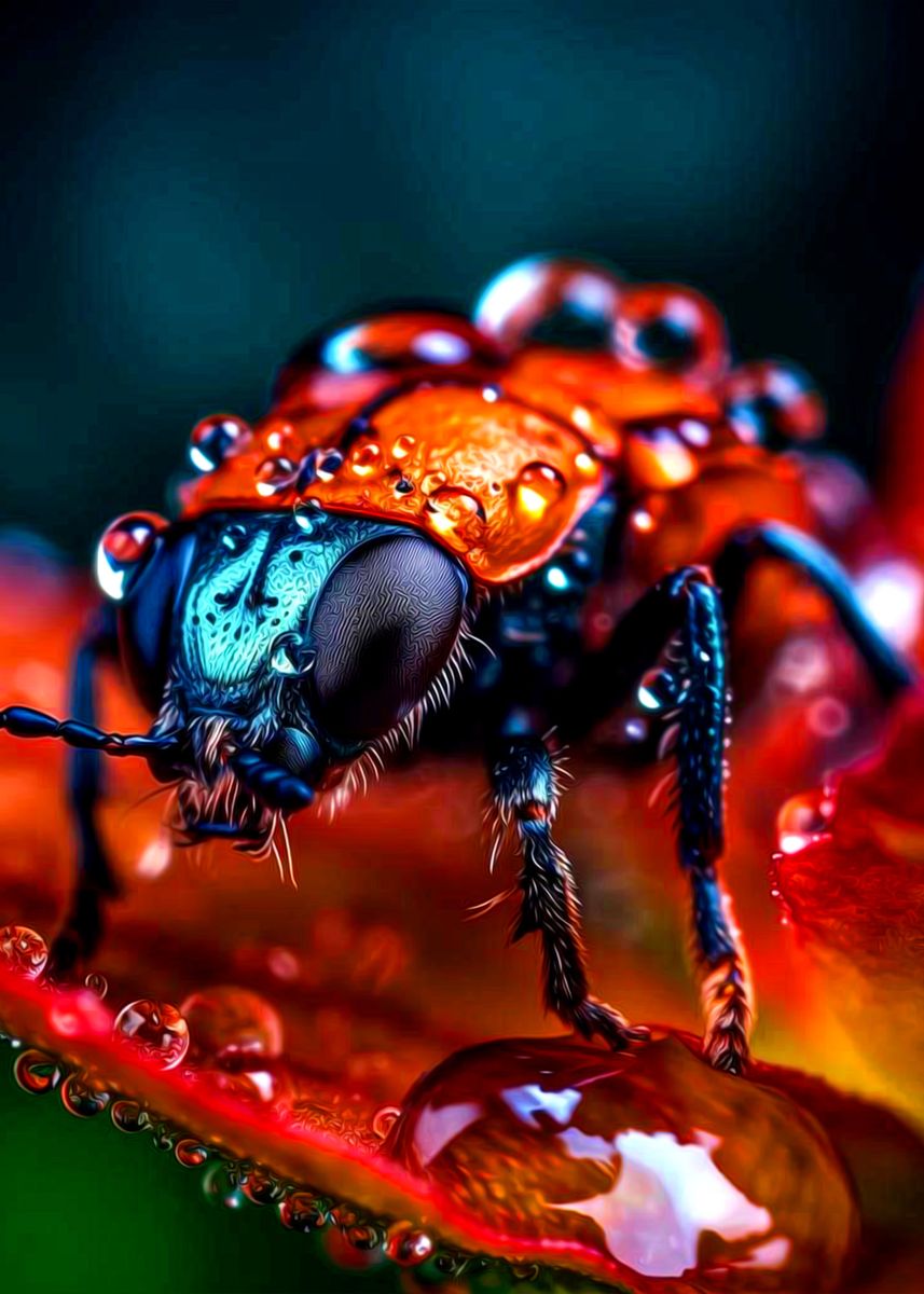 'Beetle' Poster, picture, metal print, paint by le thinh | Displate