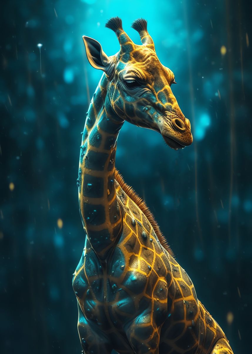 'Surreal Giraffe' Poster, picture, metal print, paint by Art Concept ...