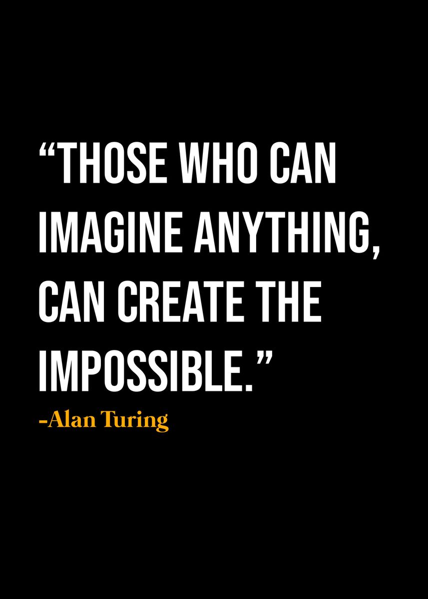 'Alan Turing Quote ' Poster, picture, metal print, paint by DIMS | Displate