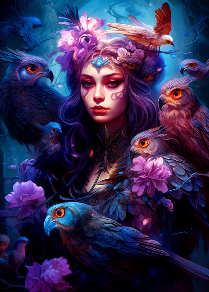 'Fantasy Girl ' Poster, picture, metal print, paint by noster dona ...