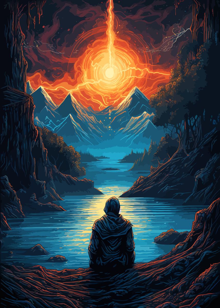 'Finding Your Zen' Poster, picture, metal print, paint by Nasmed | Displate