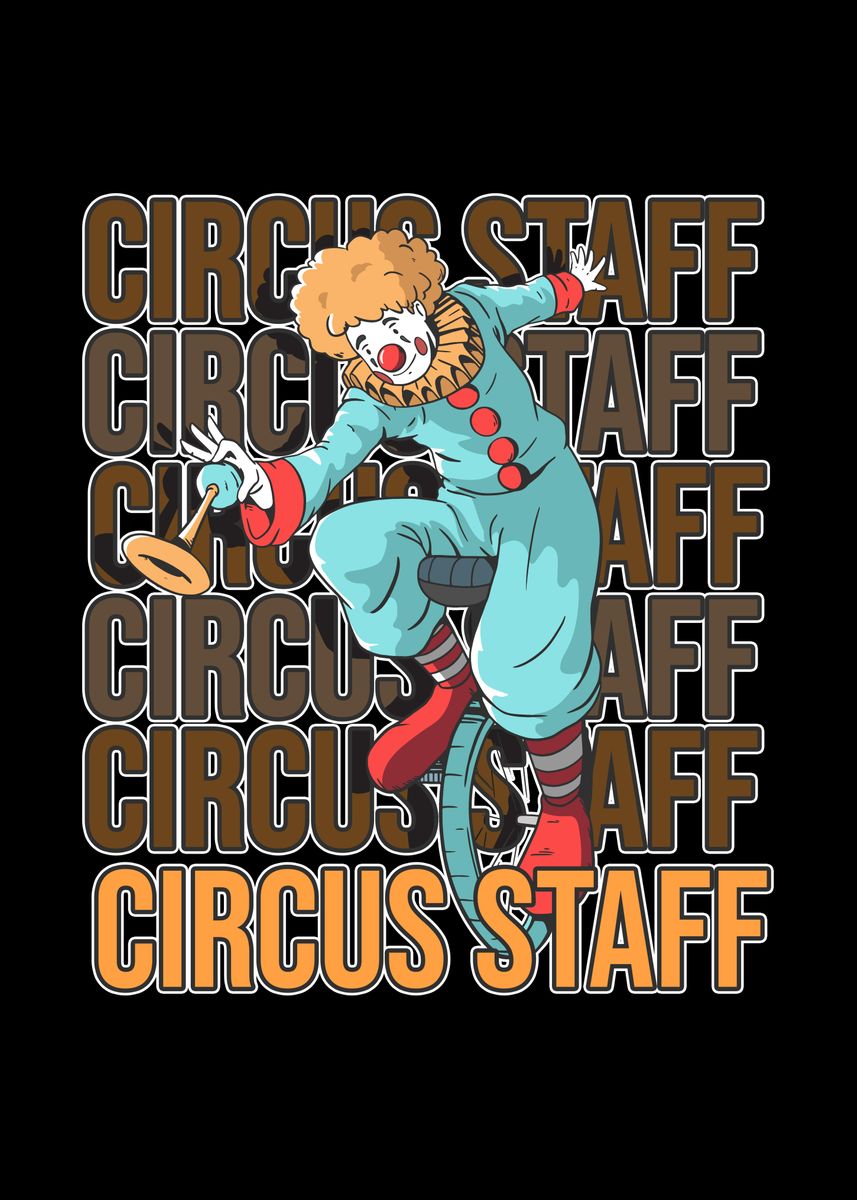 'Circus Security' Poster, picture, metal print, paint by ZS C O M M E R ...