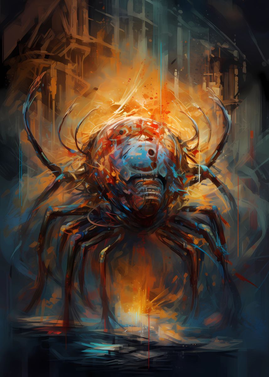 'Spide Fictitious' Poster, picture, metal print, paint by Adrie ...