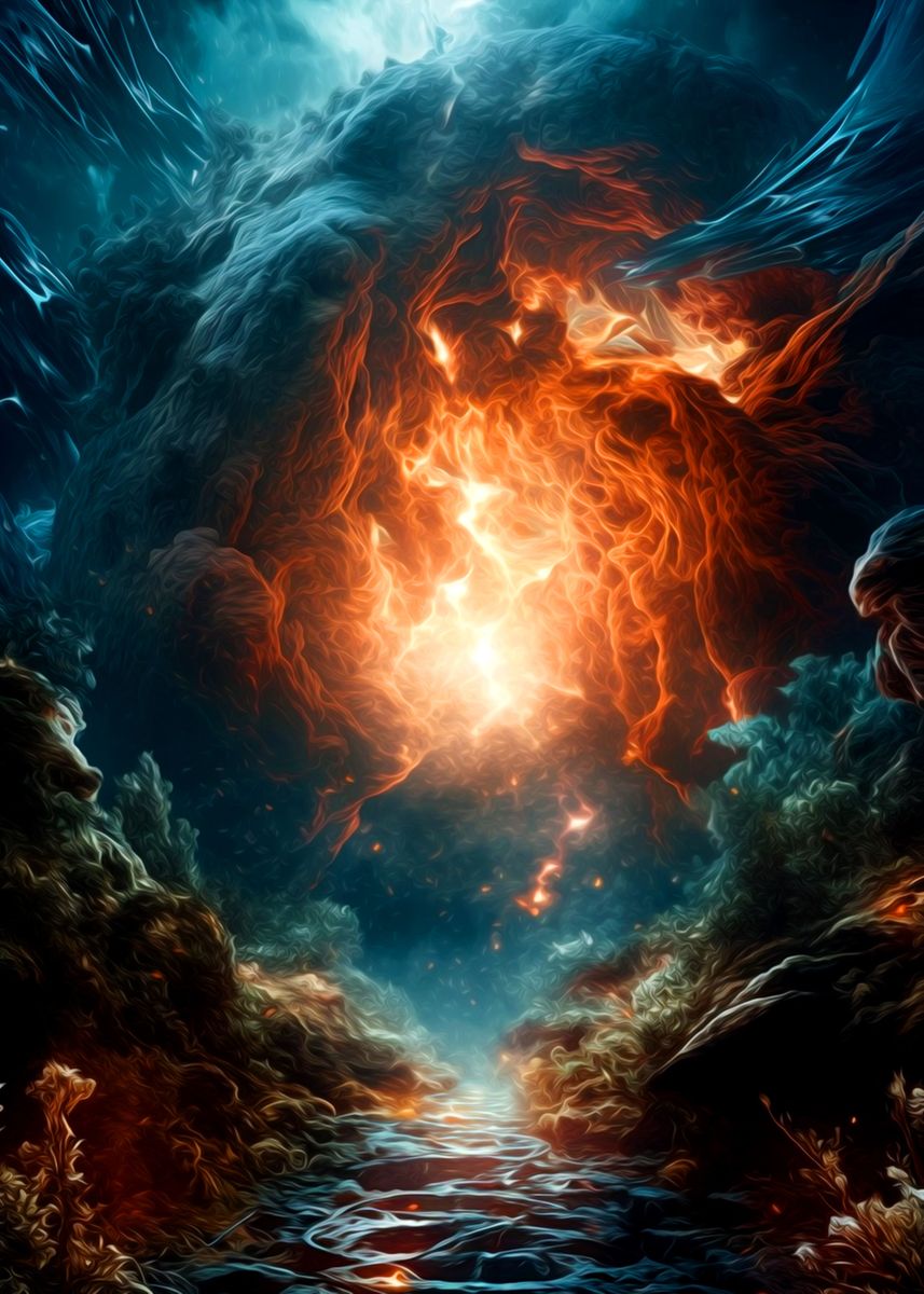 'Fantasy World' Poster, picture, metal print, paint by hoan tran | Displate