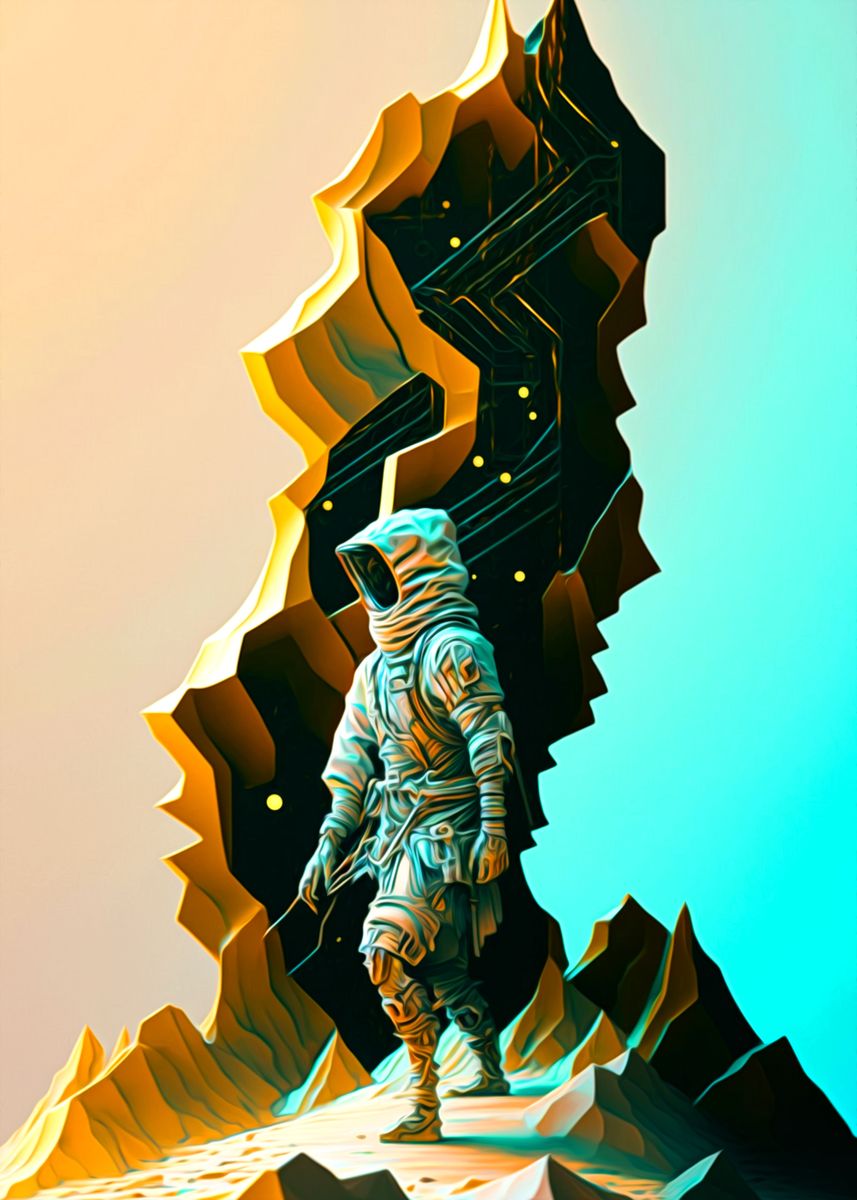 'Abstract Man' Poster, picture, metal print, paint by nha do | Displate