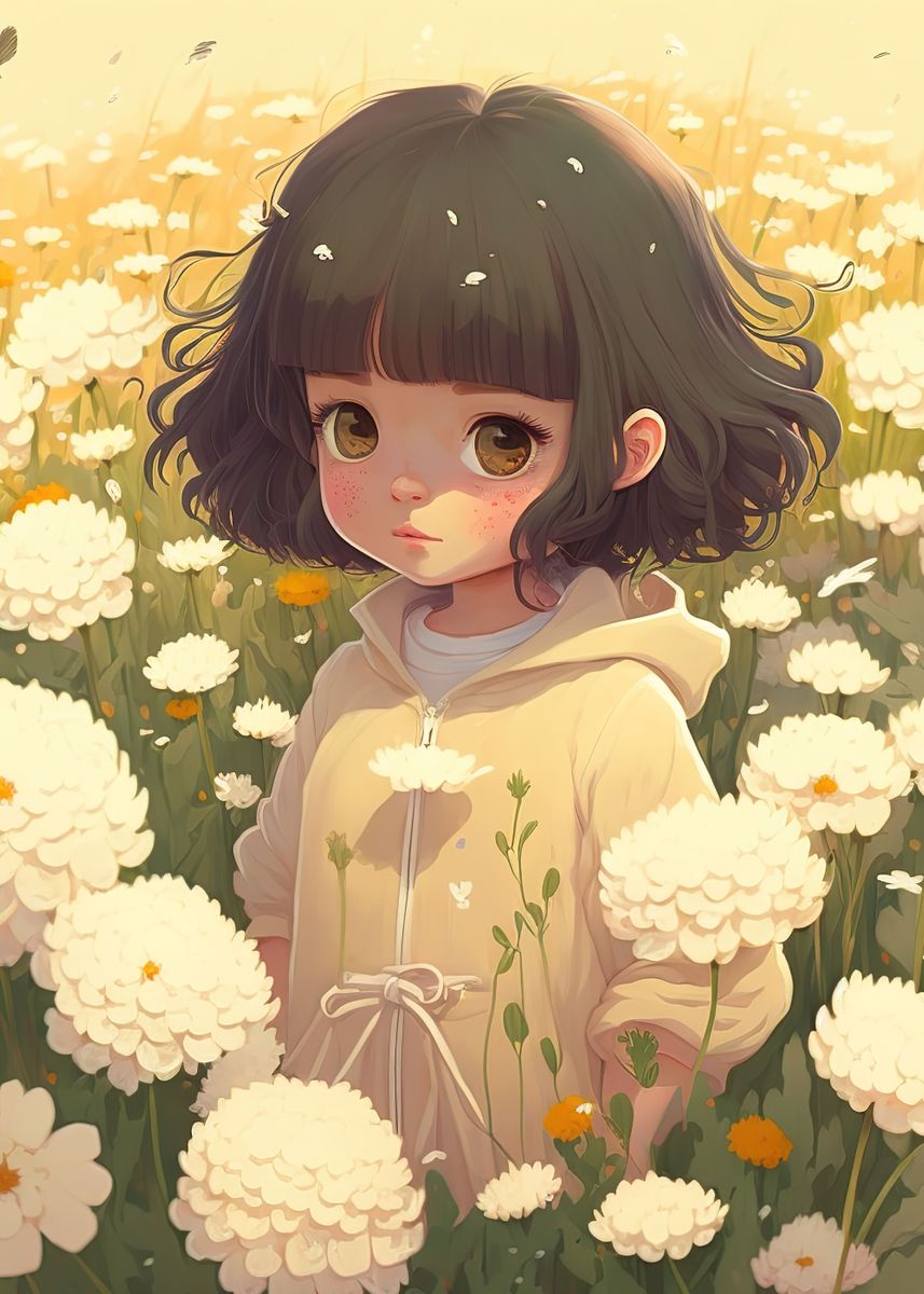 'A Cute Little Girl ' Poster, picture, metal print, paint by deidrera ...