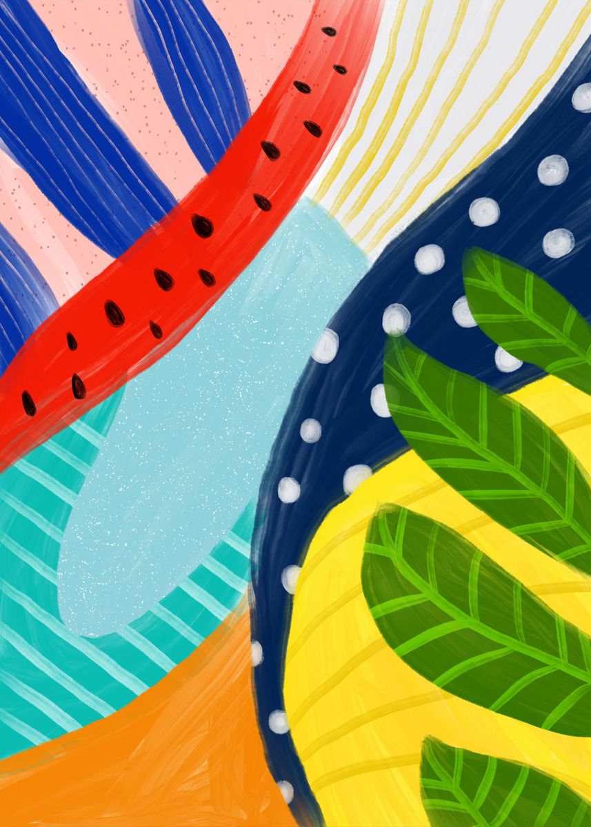 'There Is So Many Fruits' Poster, picture, metal print, paint by Gokan Redoulse | Displate