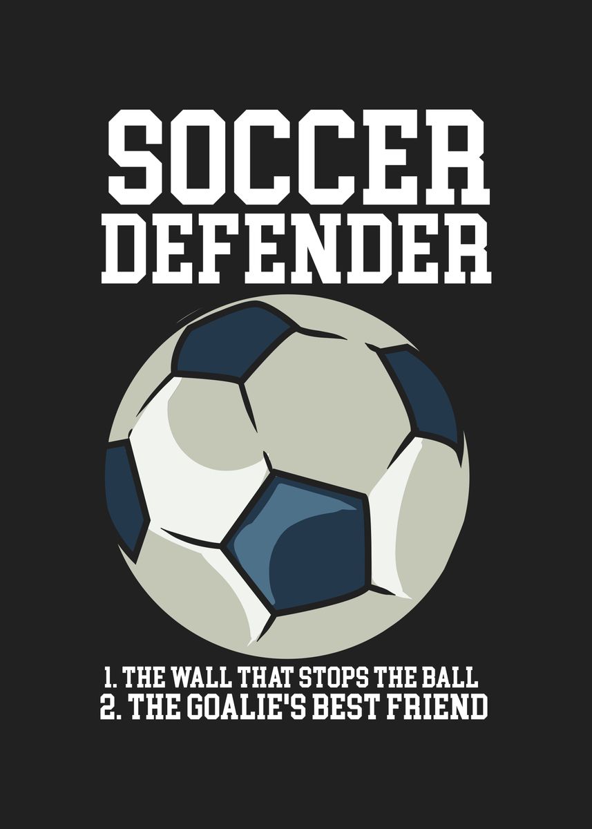 'Soccer Defender' Poster, picture, metal print, paint by maxdesign ...