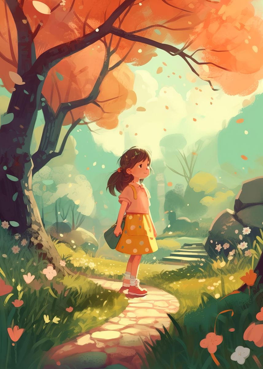 'A Cute Little Girl ' Poster, picture, metal print, paint by deidrera ...