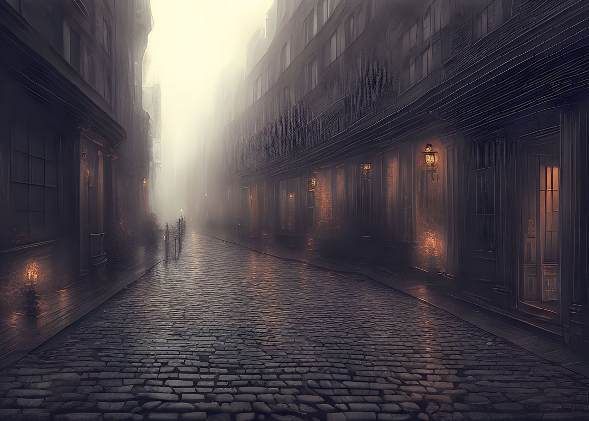 'Magical dark alley ' Poster by anettastar | Displate
