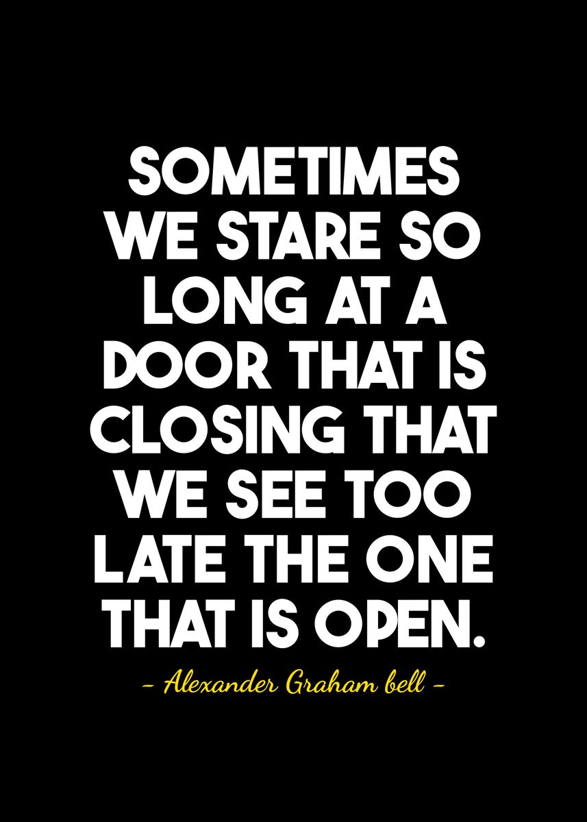 'quote Alexander Graham bel' Poster, picture, metal print, paint by ...