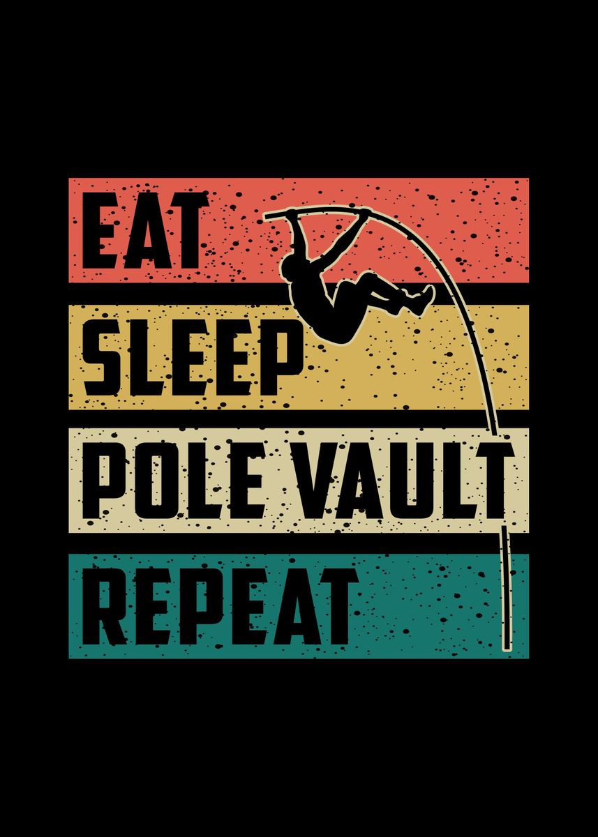 'Pole Vault' Poster, picture, metal print, paint by Sebastian Wünsche ...