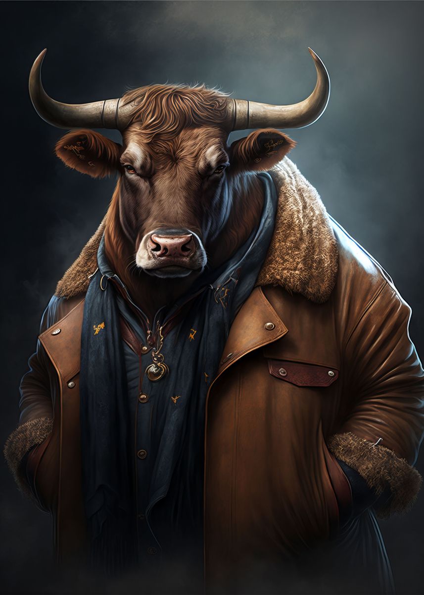 'Braxton bull' Poster, picture, metal print, paint by Designersen ...