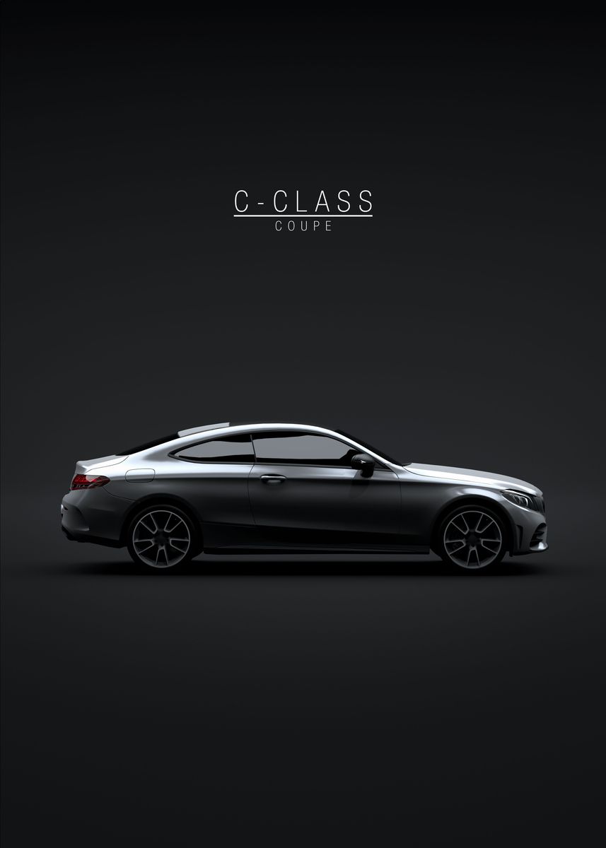 '2021 C Class Coupe Grey' Poster by 21 MXM | Displate