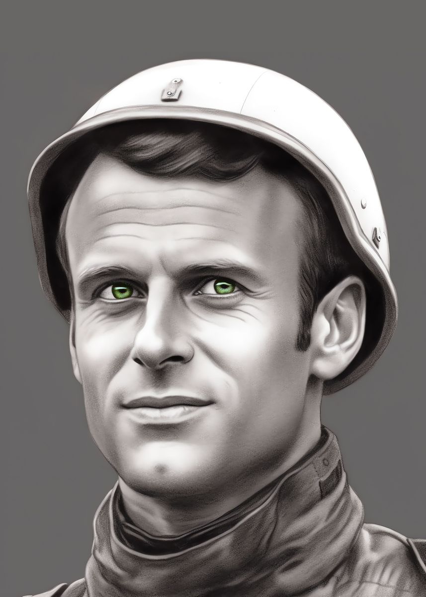 'Emmanuel Macron 09' Poster, picture, metal print, paint by Art Concept ...