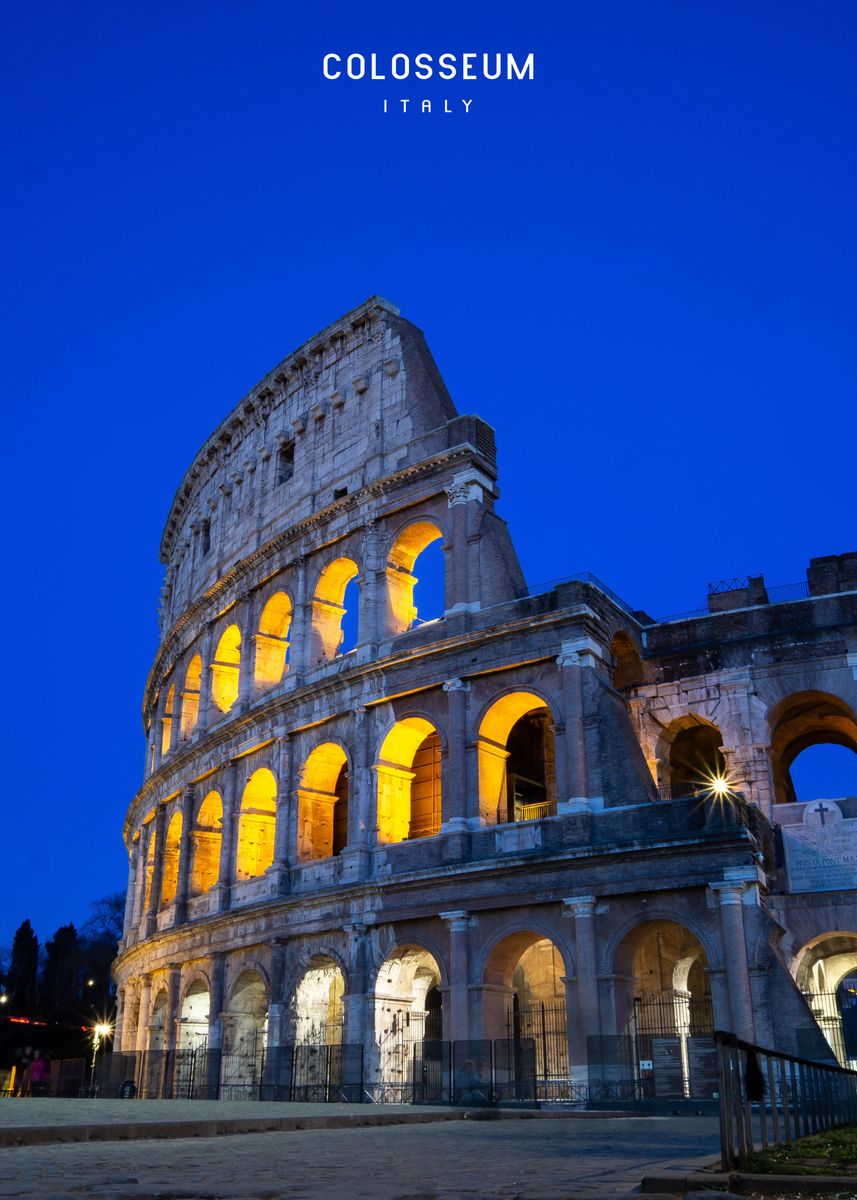 'Colosseum ' Poster, picture, metal print, paint by Famous City | Displate