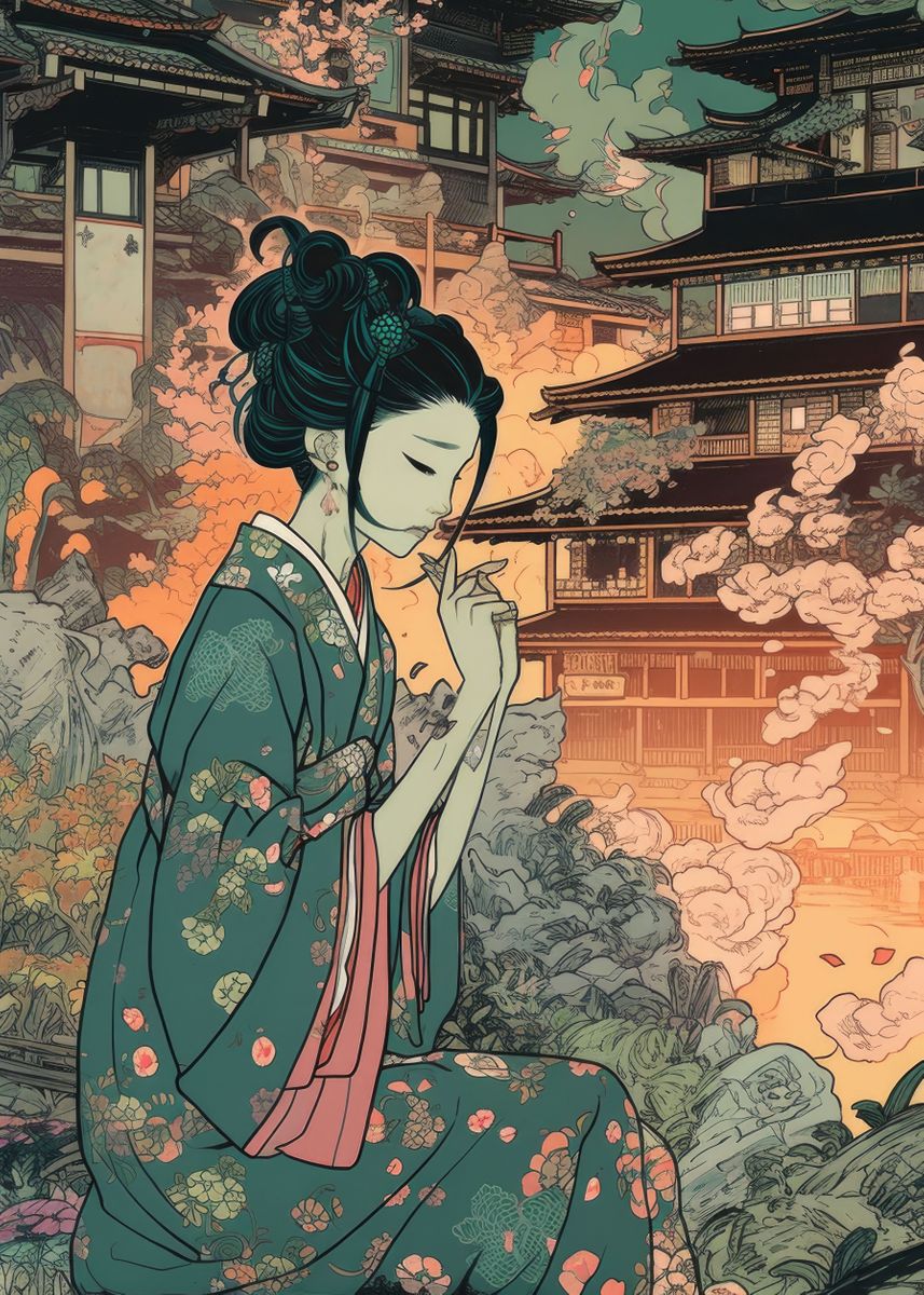 'Traditional Asian Art ' Poster, picture, metal print, paint by Steven ...