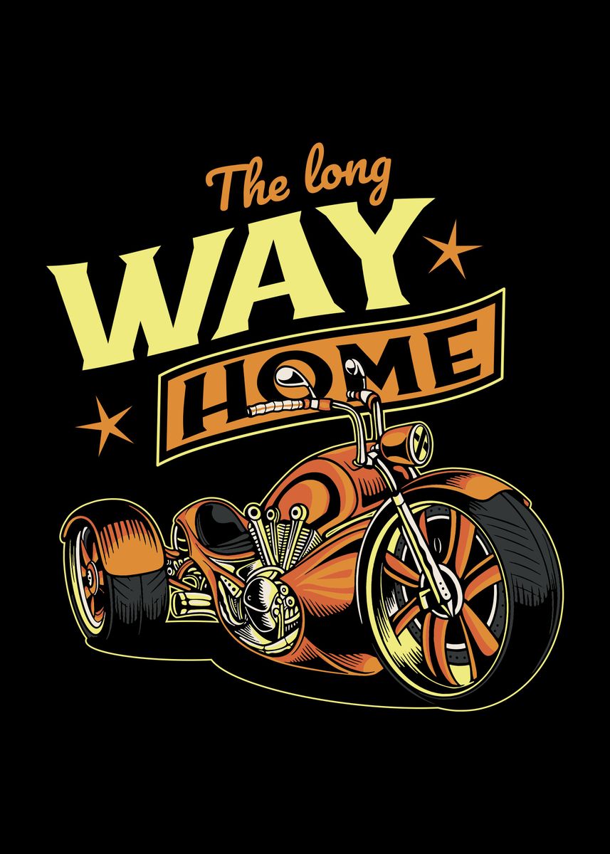 'Three Wheel Motorcycle' Poster, picture, metal print, paint by Adam ...