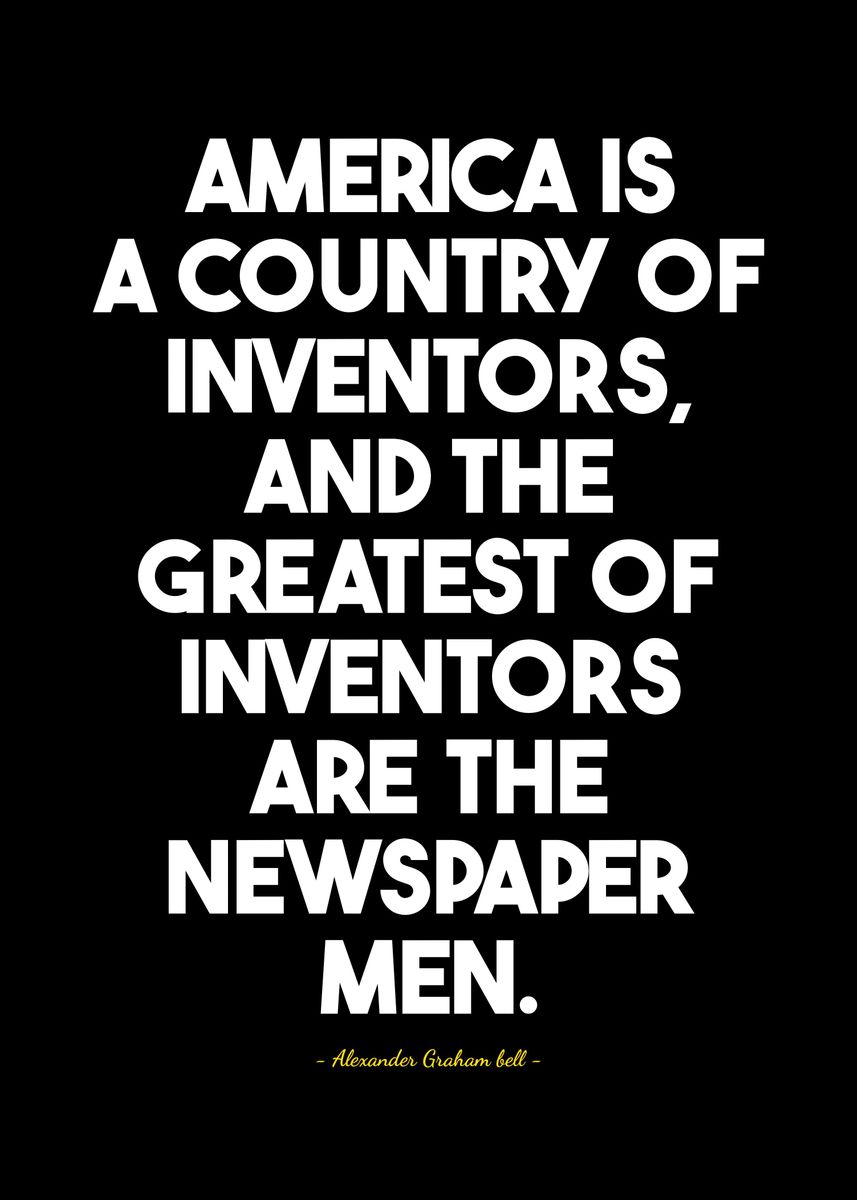 'quote Alexander Graham bel' Poster, picture, metal print, paint by ...