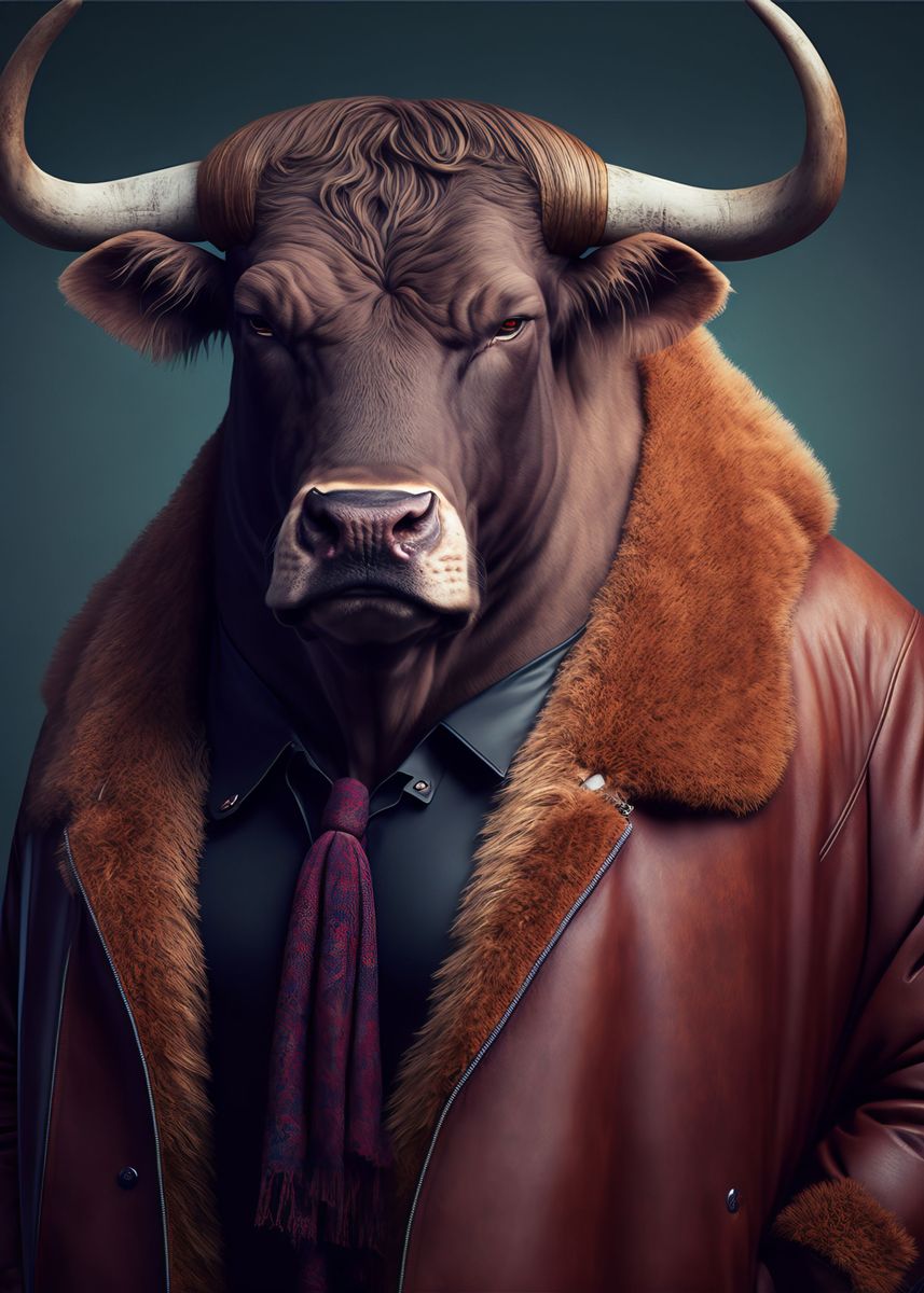 'Bernard the bull' Poster, picture, metal print, paint by Designersen ...