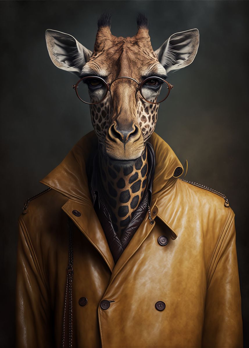 'George giraffe' Poster, picture, metal print, paint by Designersen ...