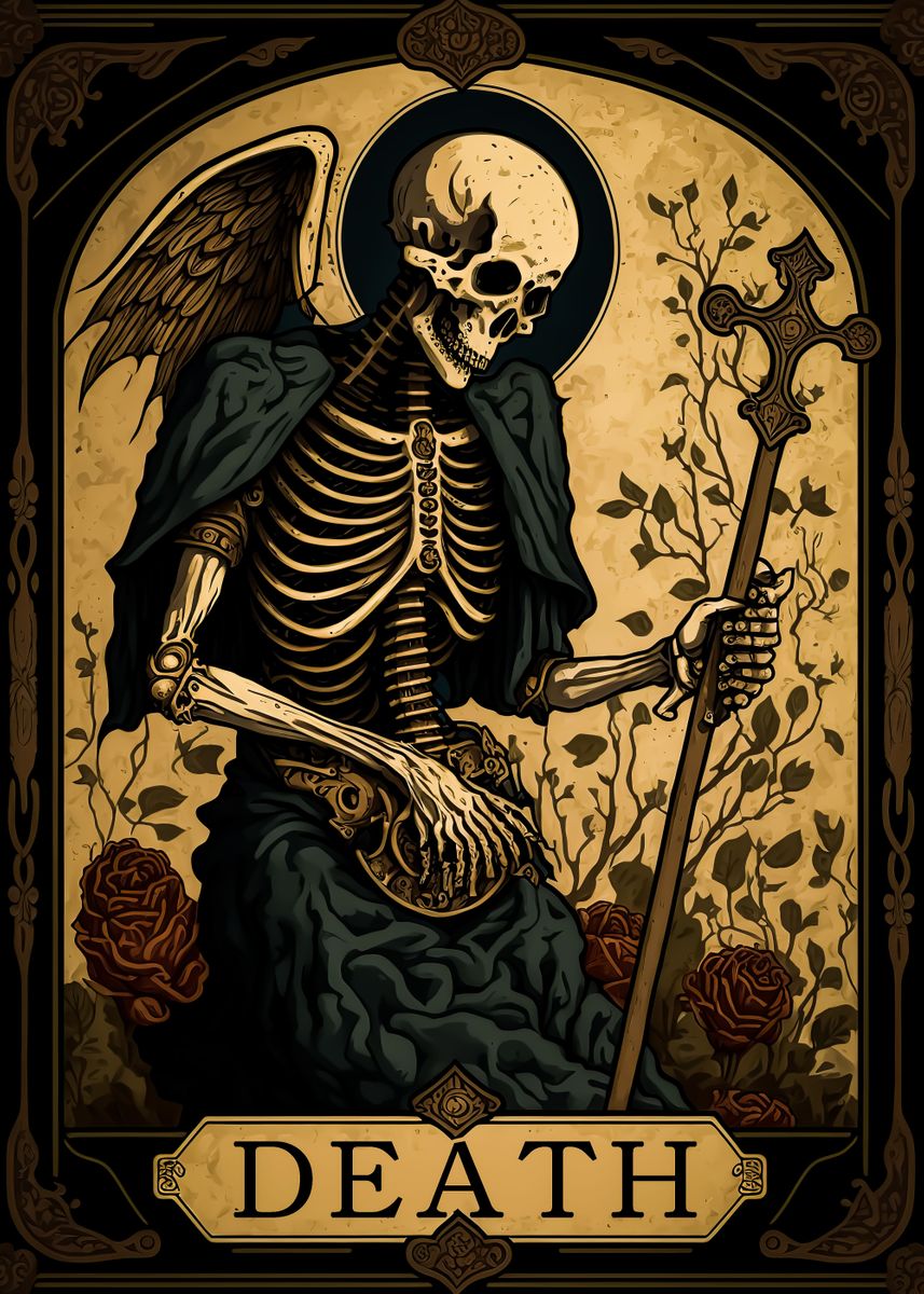 The Death Tarot Card Poster Picture Metal Print Paint By Brax Rice The Death Tarot Card Poster Picture Metal Print Paint By Brax Rice