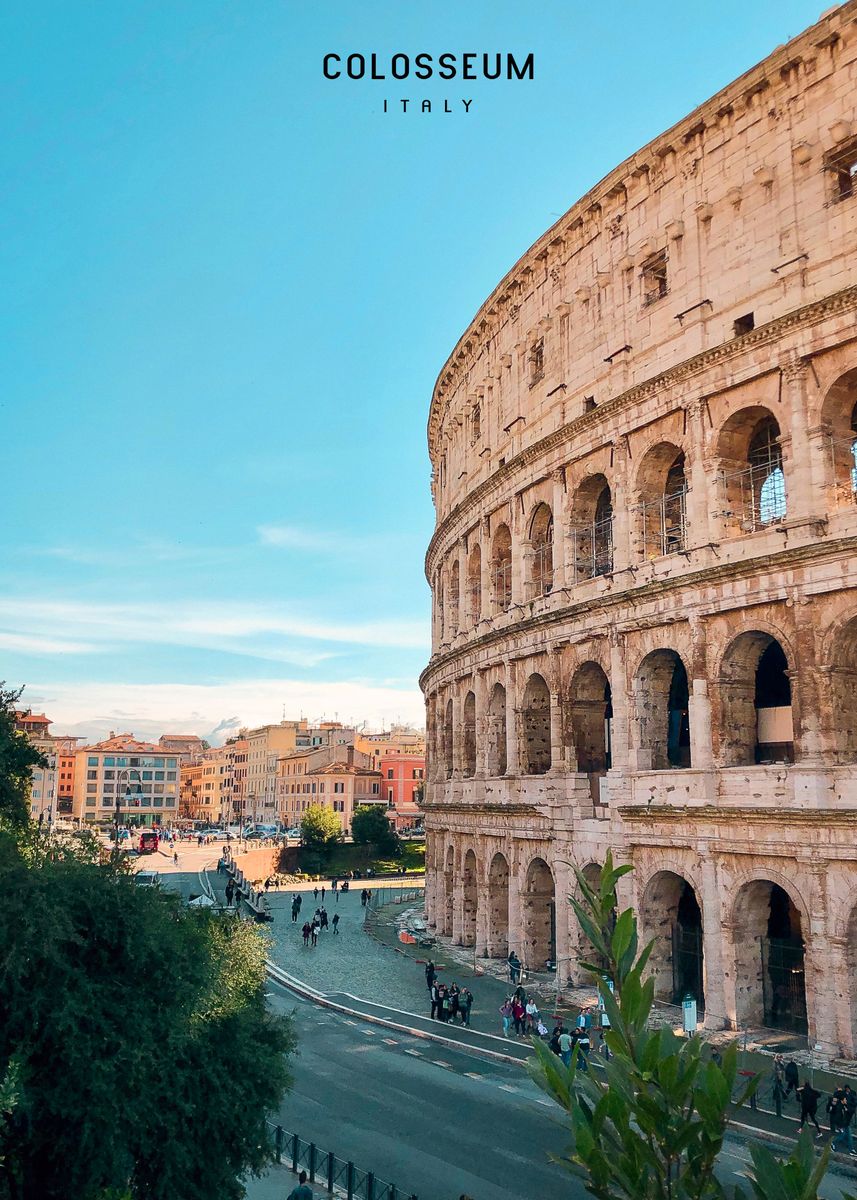 'Colosseum ' Poster, picture, metal print, paint by Famous City | Displate