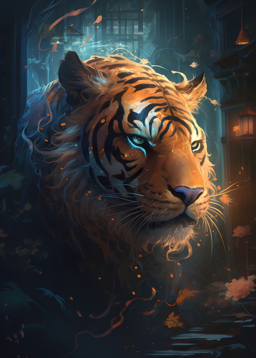 'Tiger Fancy' Poster, picture, metal print, paint by Crimson Walker ...