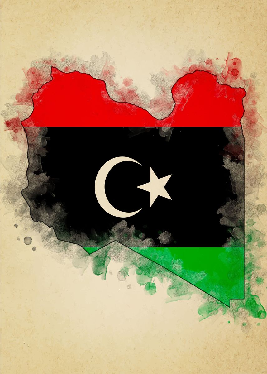 'Libya' Poster, picture, metal print, paint by Eli Cassin | Displate