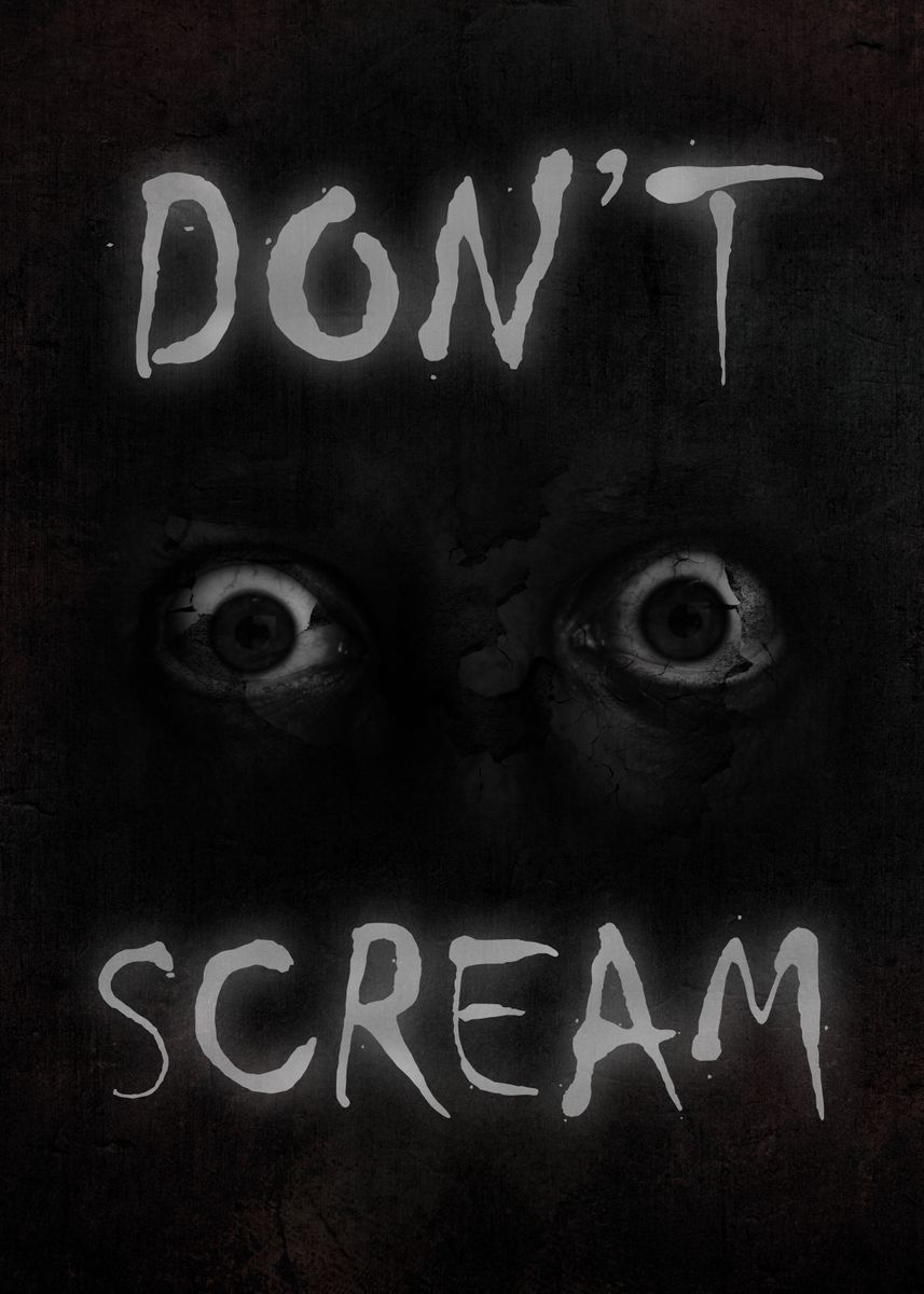 'Scary Horror Eyes Scream' Poster, picture, metal print, paint by ...