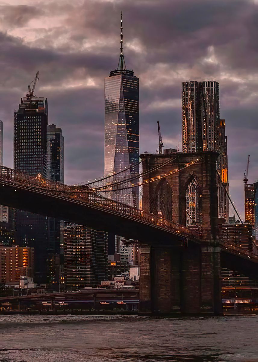 'Cityscape' Poster, picture, metal print, paint by Felix Herbert | Displate