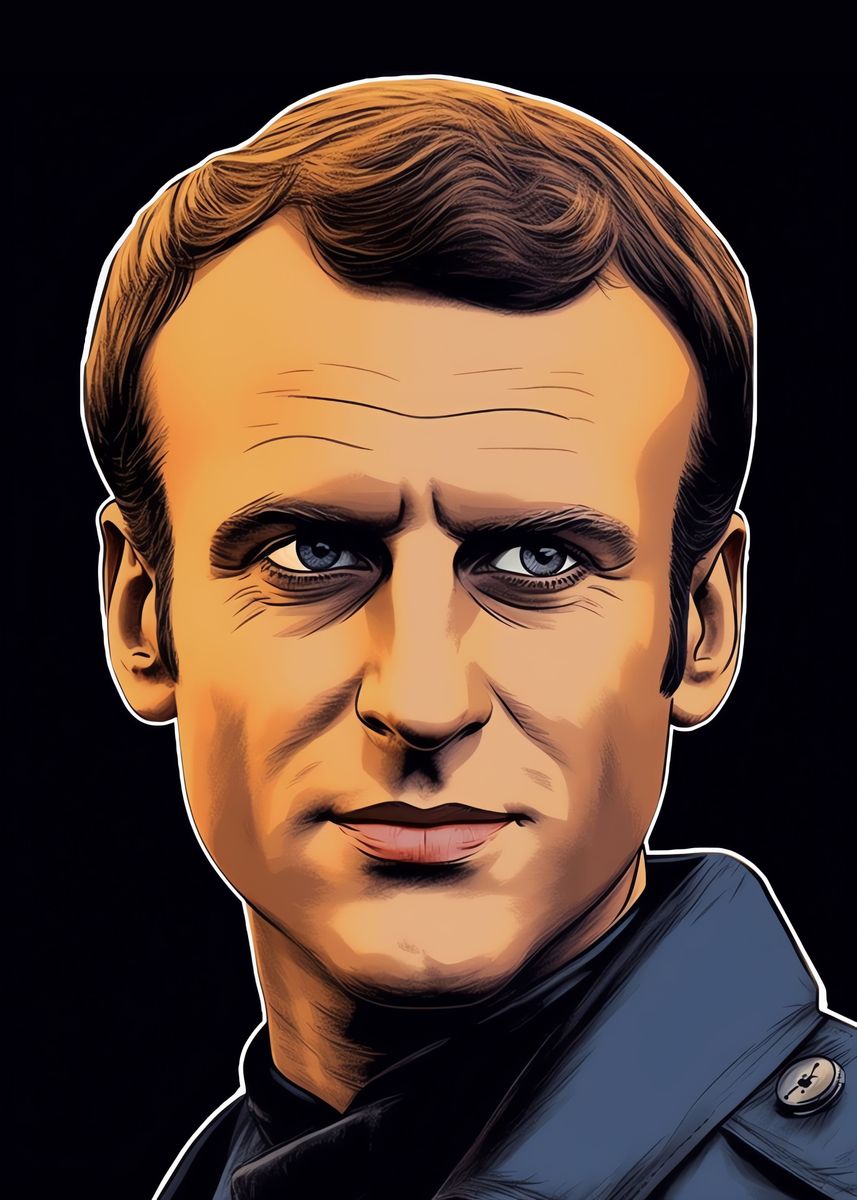 'Emmanuel Macron 08' Poster, picture, metal print, paint by Art Concept ...