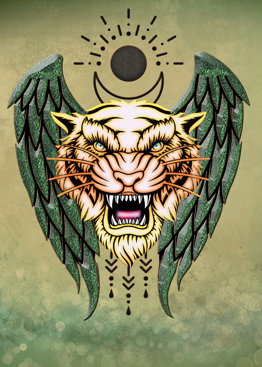 'Tiger The King of the Jung' Poster, picture, metal print, paint by ...