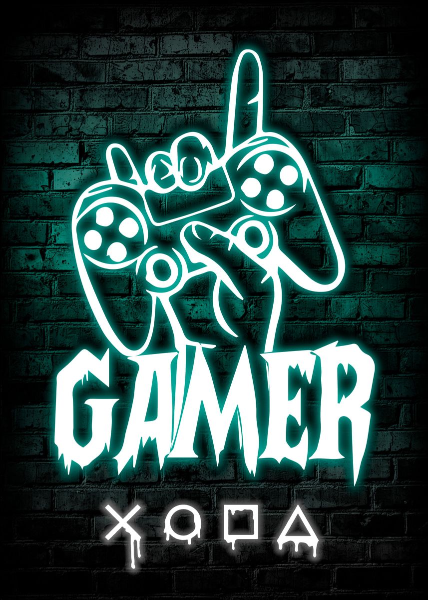 'Gamer Gaming Game' Poster, picture, metal print, paint by Metal ...