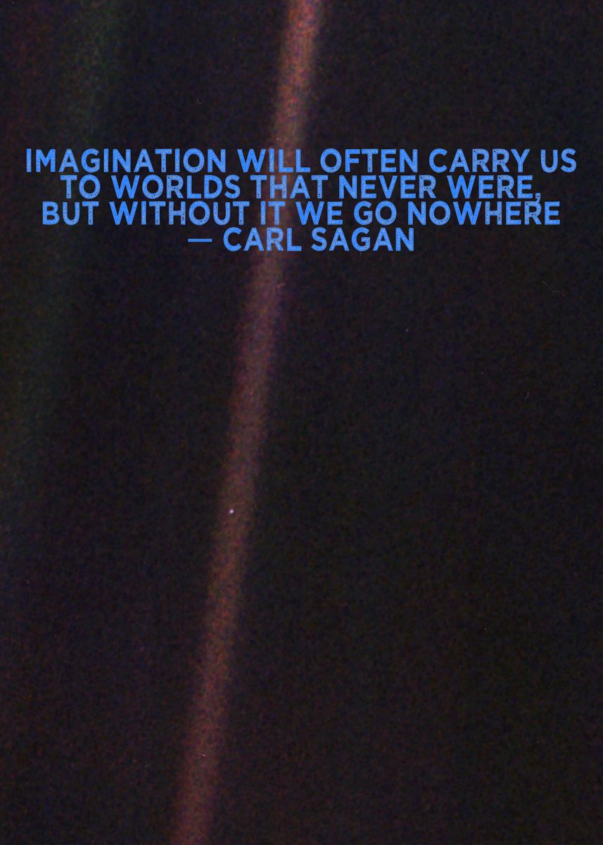 'Pale Blue Dot Carl Sagan' Poster, picture, metal print, paint by Space ...