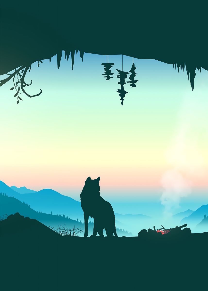 'Wolf Cave Art' Poster, picture, metal print, paint by Lunaxys Artwork ...