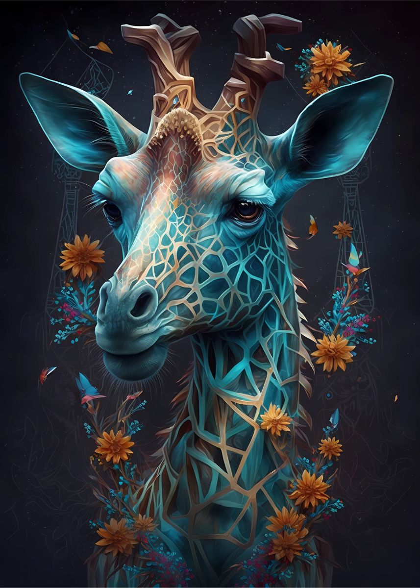 'Giraffe Legend' Poster by Cassidee Merrittcan | Displate